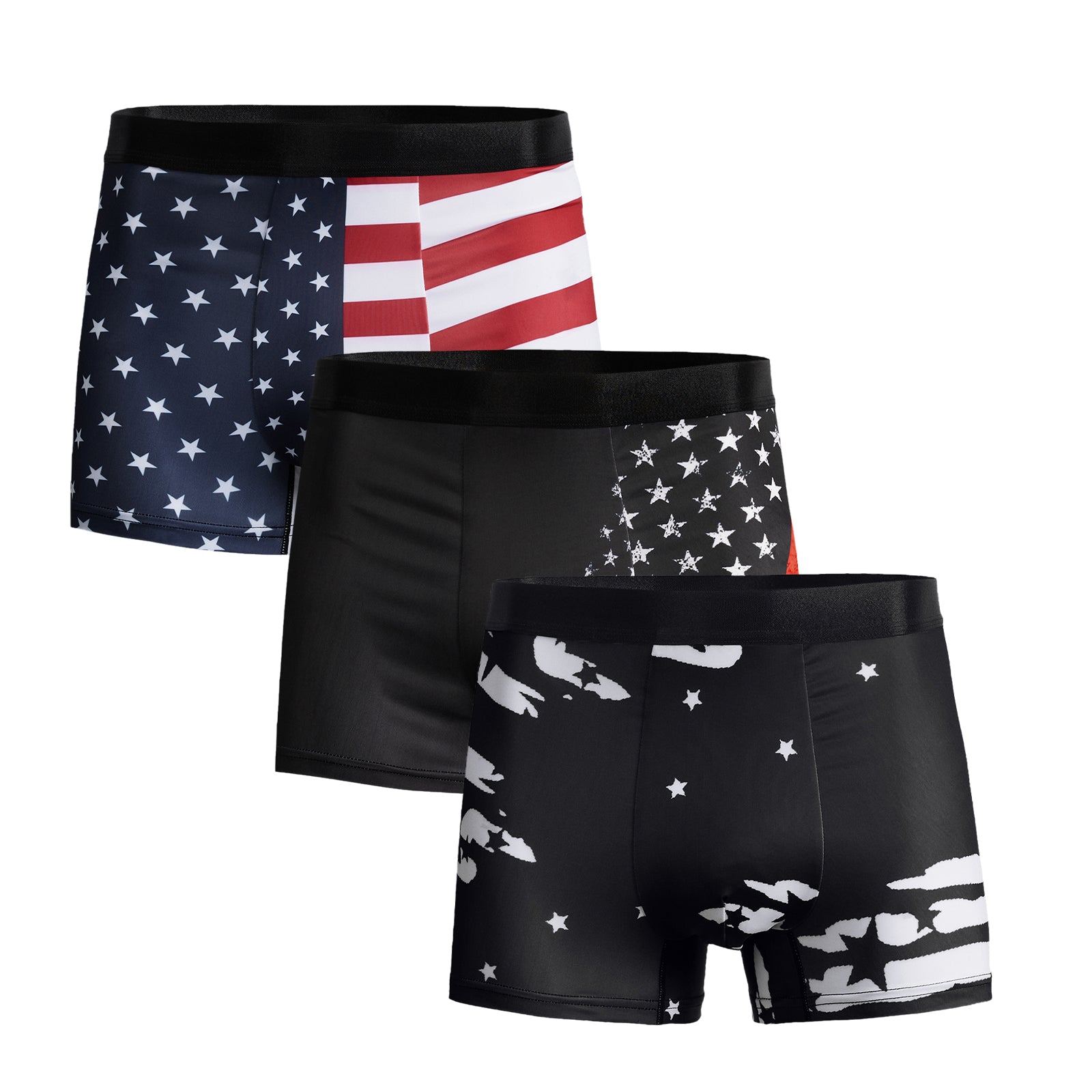 Hyfol Usa Flag Star Boxer-3 Packs | Set