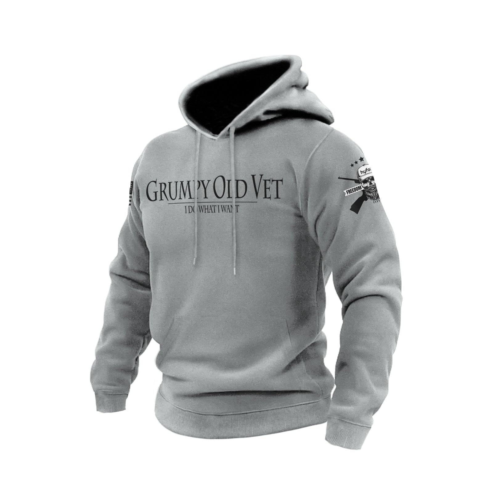Hyfol Grumpy Old Vet Cotton Graphic Hoodie Men | Long Sleeve Men's Hoodies