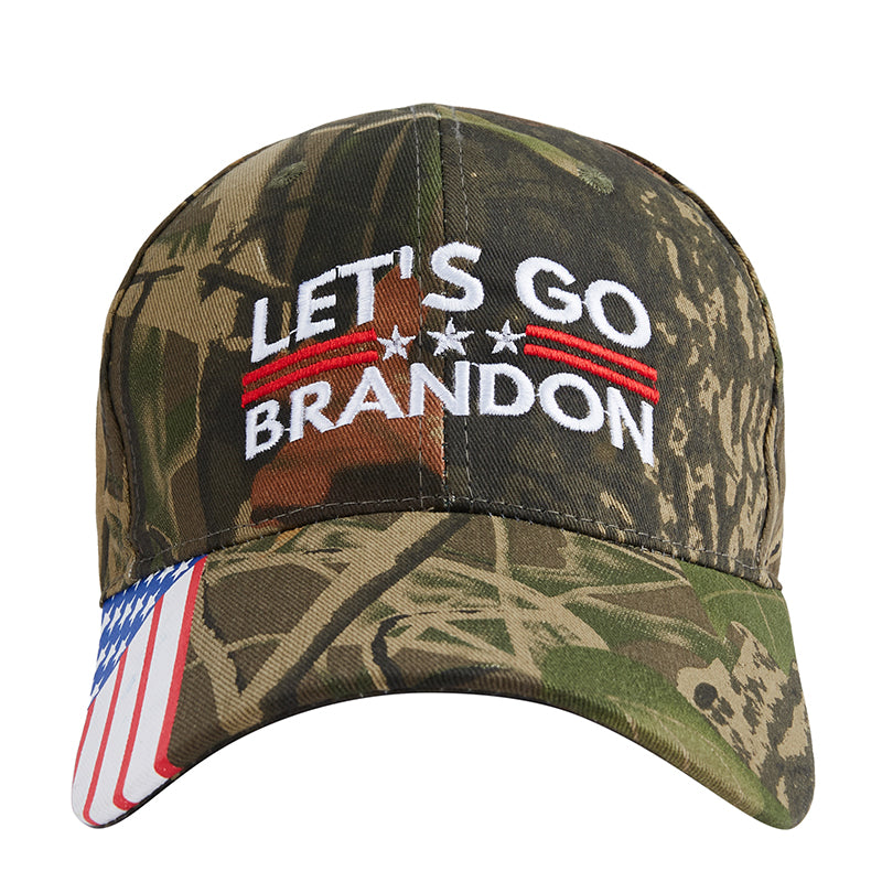 Cap For Men & Women | Let'S Go Brandon USA Flag Camo Cap 100% Cotton ...