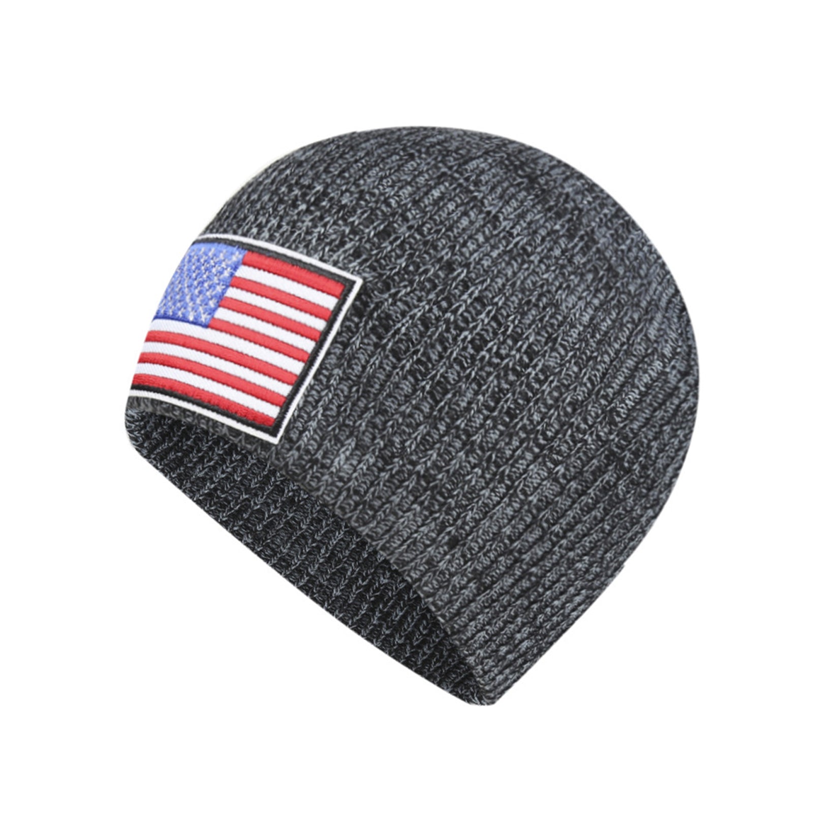 Hyfol USA FLAG LABEL KNITTED BEANIE HAT