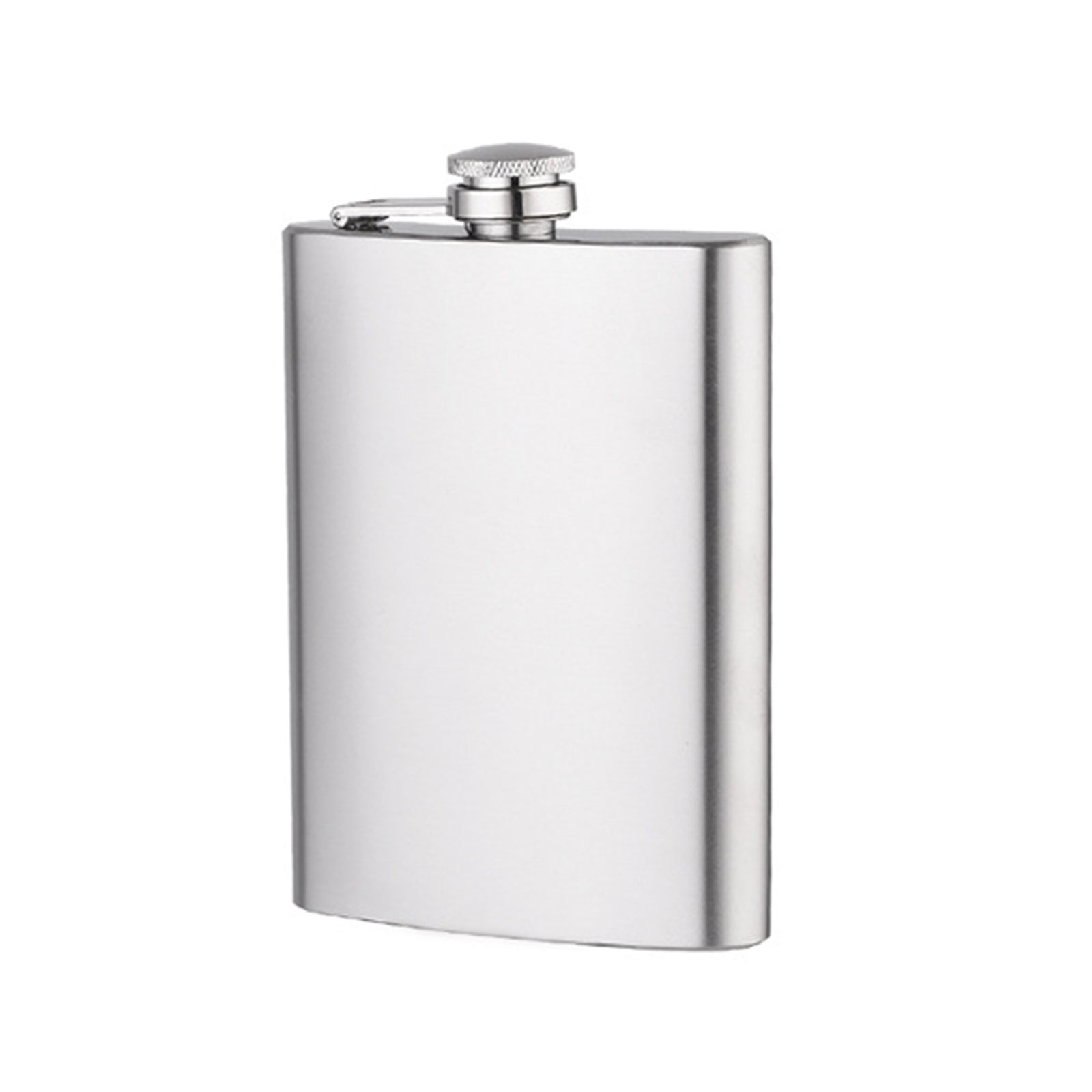 Hyfol Polished And Brushed Square Stainless Steel 80z Hip Flask | Hip Flask