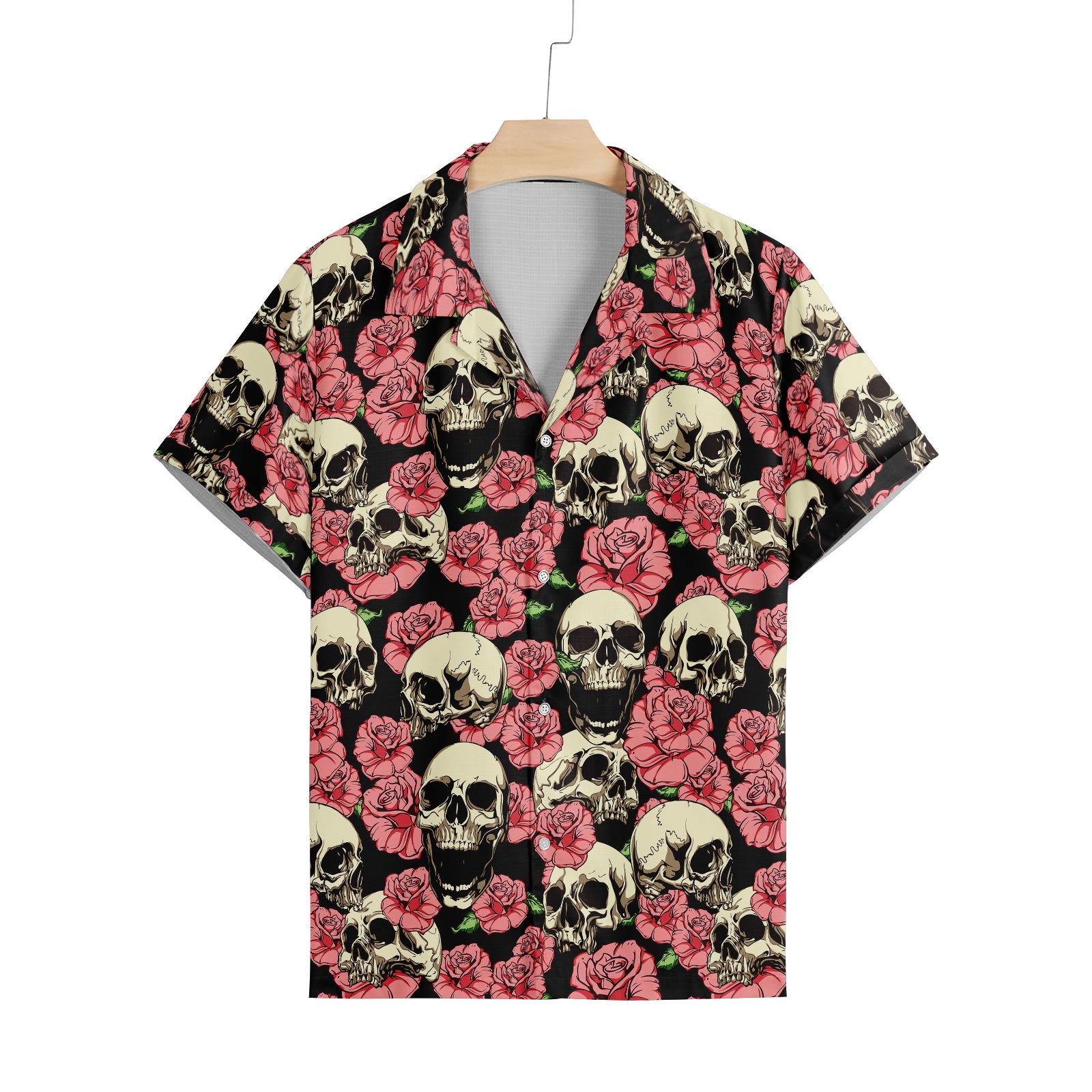 SKULL AND ROSE ALOHA SHIRT